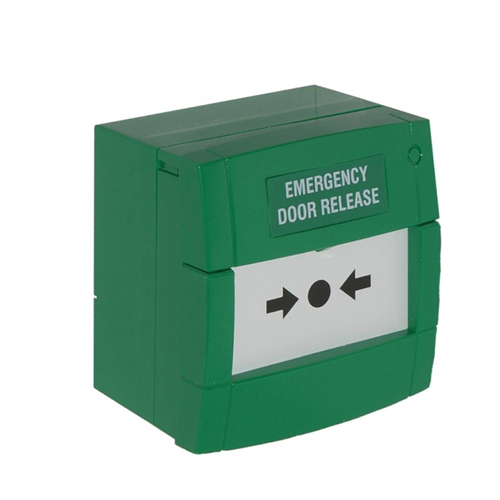 Green ‘door release’ surface call point
